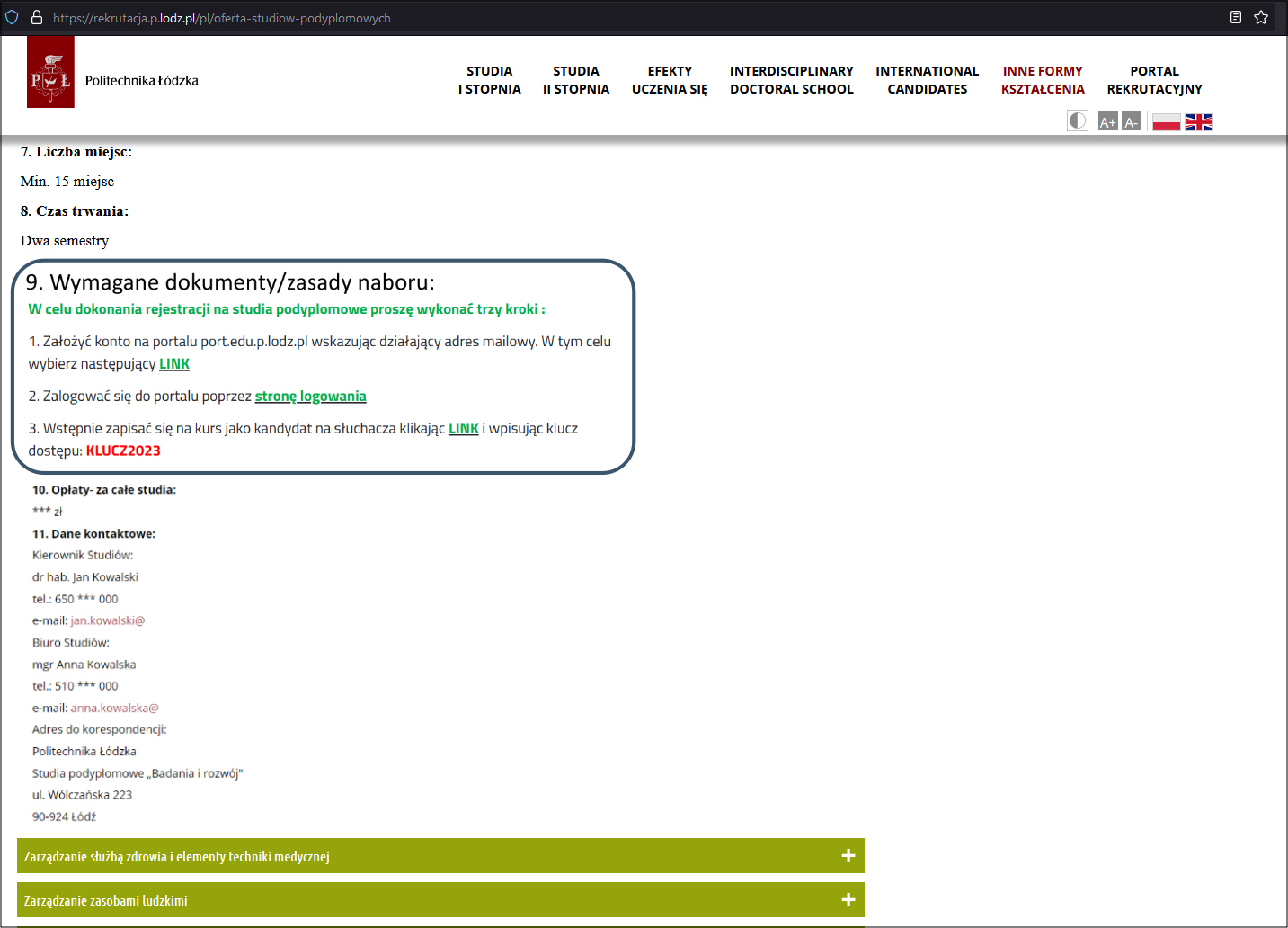 WIKAMP Port: Studia podyplomowe - Instrukcja dla kandydatów (wersja 2022) | WIKAMP Port